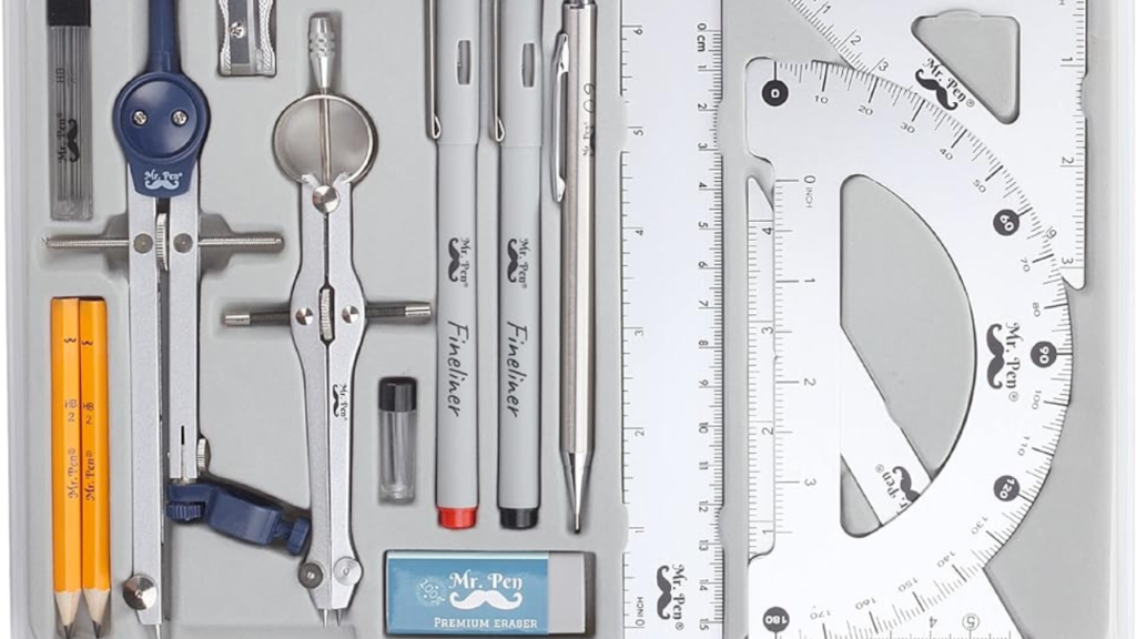 Conjunto de Geometria Mr. Pen – 15 Peças: O Kit Essencial para Artistas ...