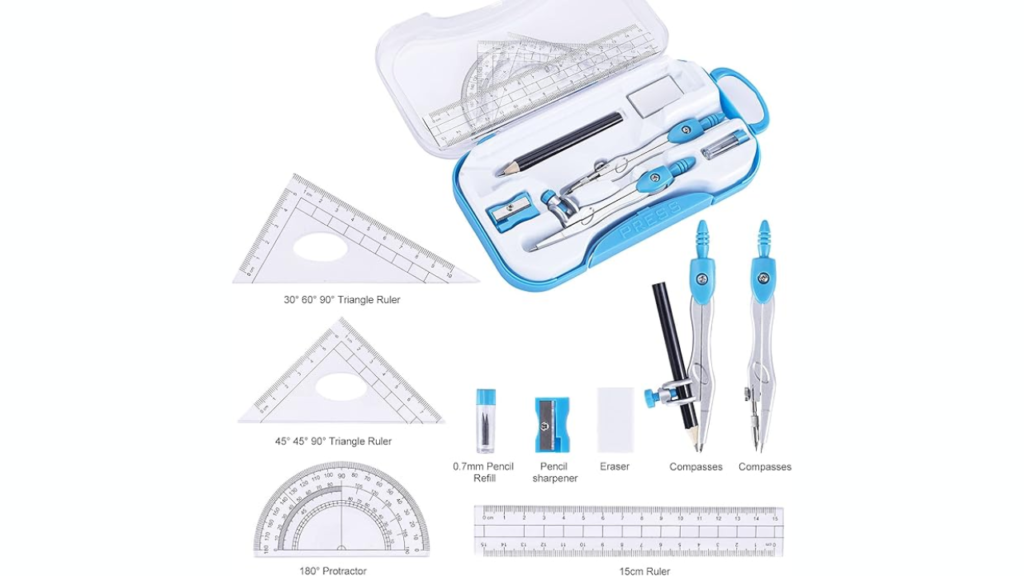 Yunqing Kit de Geometria Matemática – Praticidade e Precisão em 10 Peças