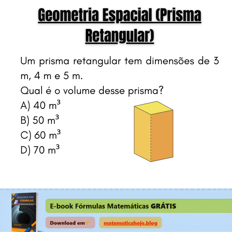 Matemática para Concursos: Geometria Espacial – Banca VUNESP - Nível Médio