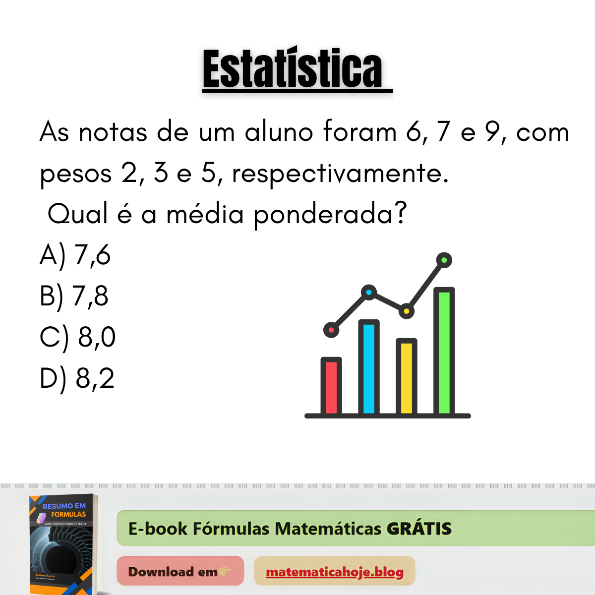 Exercício Estatística Média Ponderada