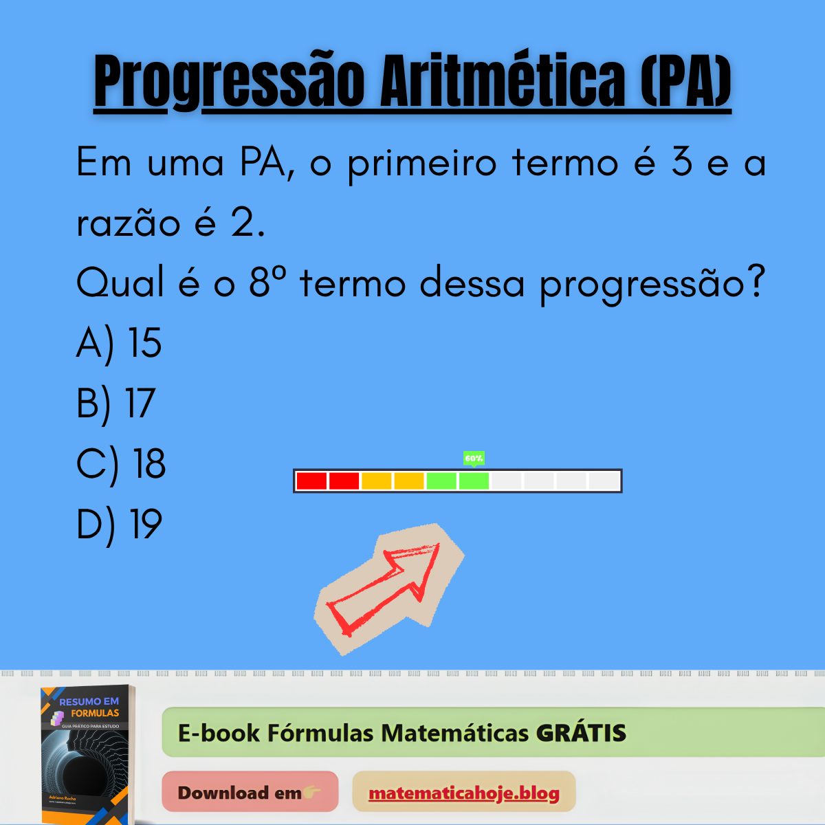 Exercício Progressão Aritmética (PA)