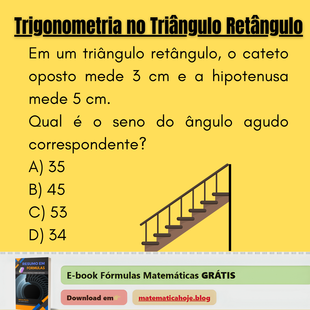 Exercício Trigonometria no Triângulo Retângulo