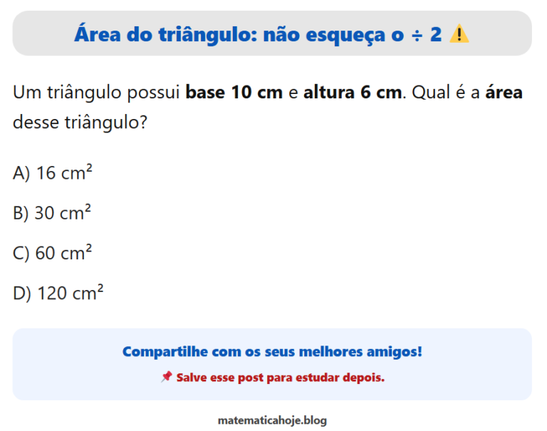 área Do Triângulo Com Seno