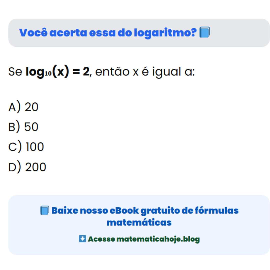 Você acerta essa do logaritmo? Descubra o valor de x!